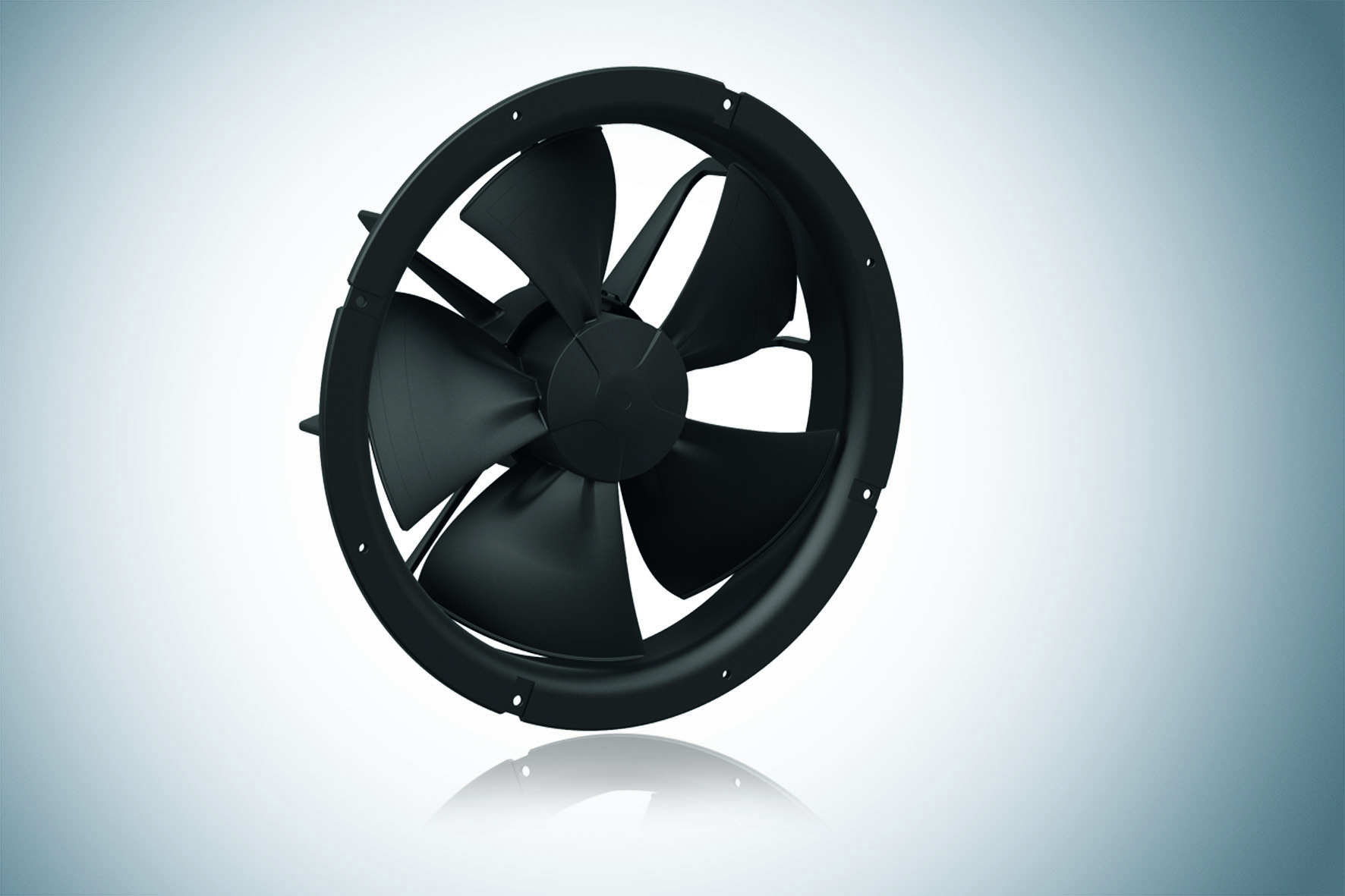 Energy-efficient fans for refrigerated cabinets in supermarkets